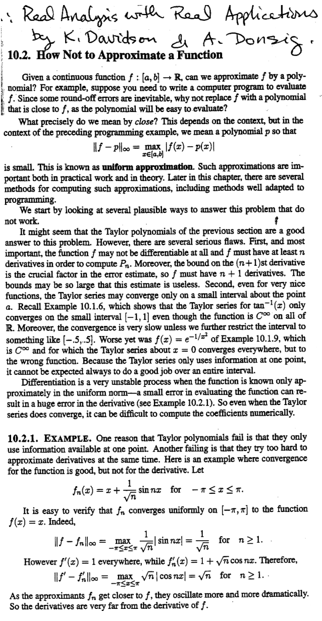 Weierstrass Approximation Theorem Weierstrass Approximation Theorem