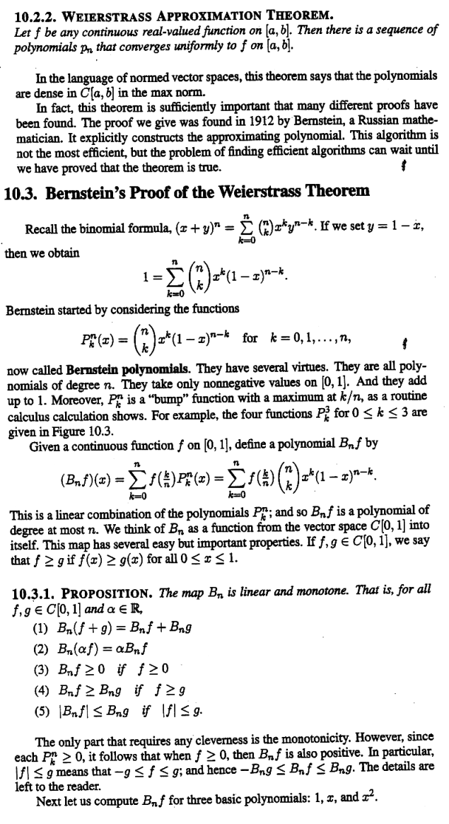 Weierstrass Approximation Theorem Weierstrass Approximation Theorem