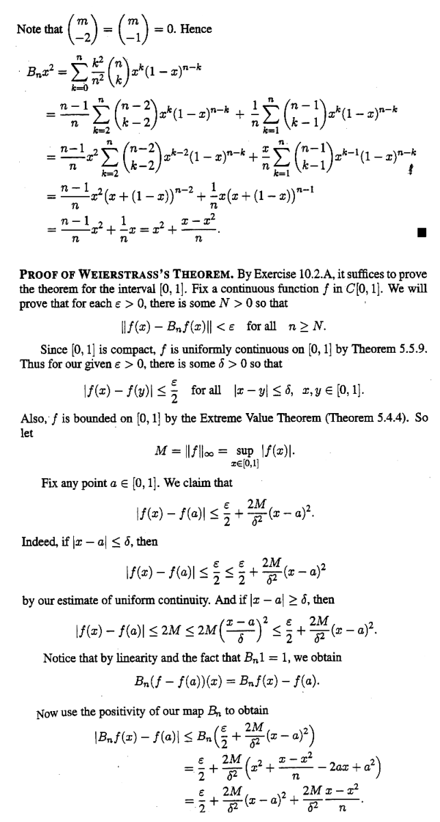 Weierstrass Approximation Theorem Weierstrass Approximation Theorem